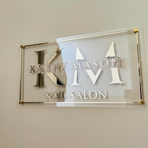 Transparent Acrylic Sign With Rose Gold and Golden Letters and Gold ...
