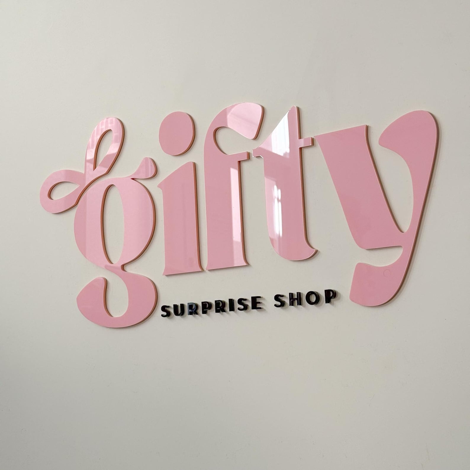 Pastel Pink 3D Acrylic Wall Sign: Custom Logo Decor for Salons. - Etsy