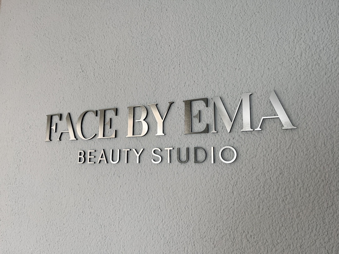 3D Wall Letters for Wall in Brushed Silver Color, Reception or Entryway ...