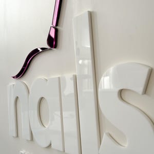 Custom Nail Salon Wall Sign , Custom Acrylic Business Sign With 3D ...