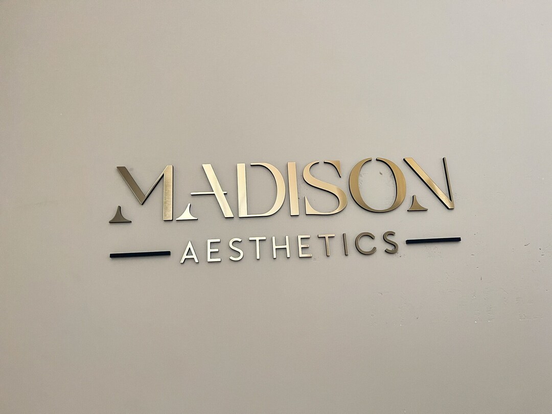 Large Business Acrylic Sign for Wall, Lobby Custom Sign, Easy to ...