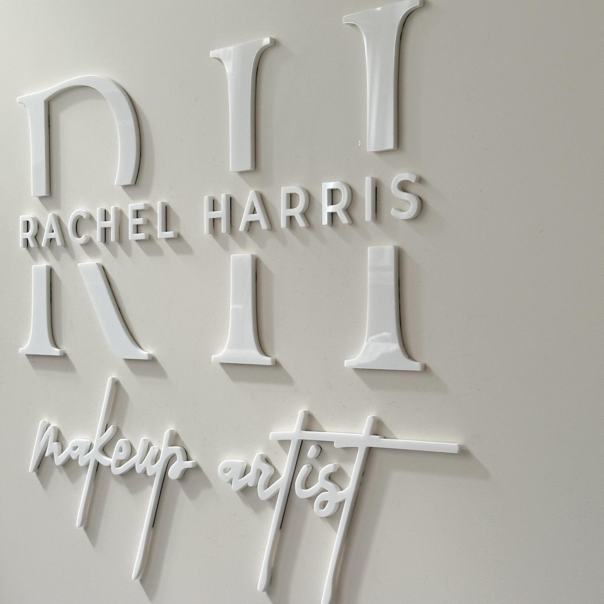 3D Acrylic Salon Logo Sign: Custom Wall Letters, Glossy or Mirror ...