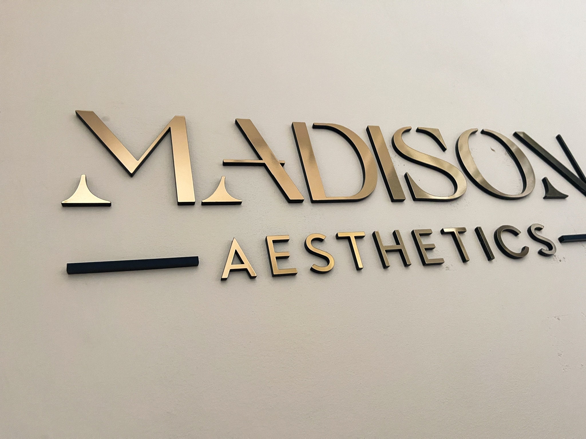 Large Business Acrylic Sign for Wall, Lobby Custom Sign, Easy to ...