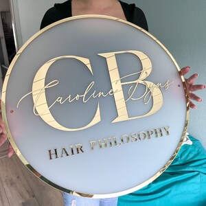 Custom Name Frosted Circle Sign for Wall - Etsy