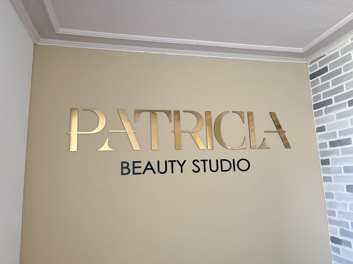 3D Wall Custom Letters, Lobby or Entryway Personalized Salon Sign - Etsy