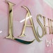 Custom Acrylic Salon Sign With Pink Blush Background golden - Etsy