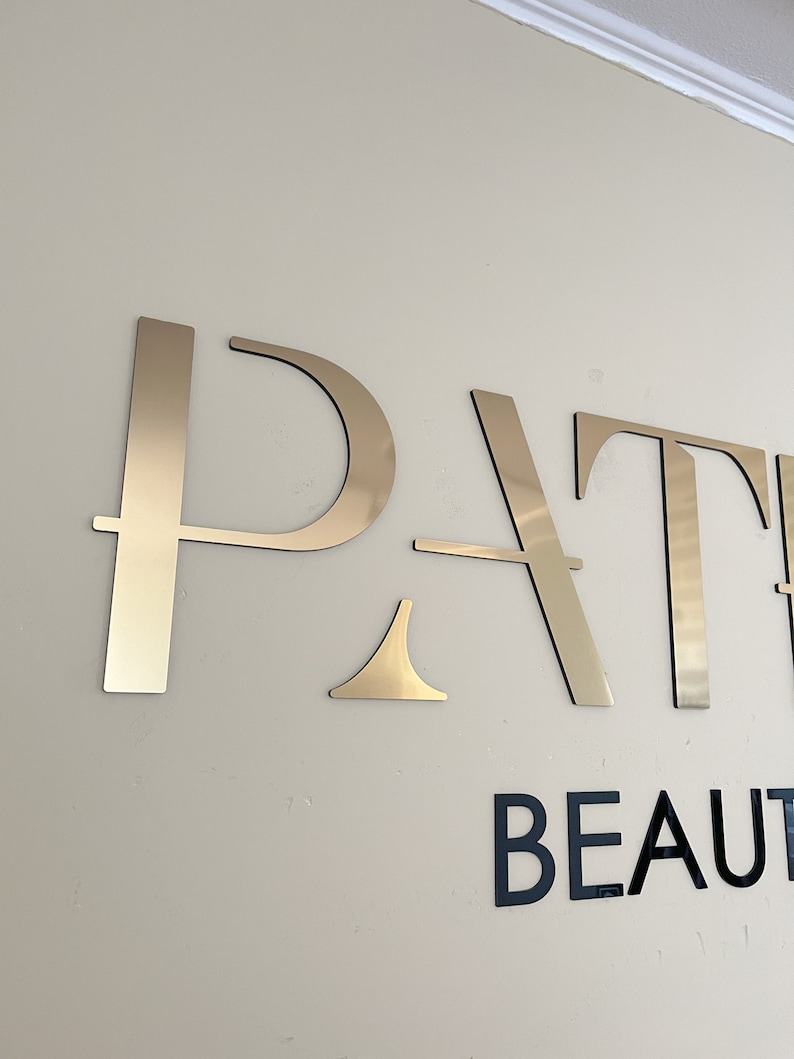 3D Wall Custom Letters, Lobby or Entryway Personalized Salon Sign - Etsy
