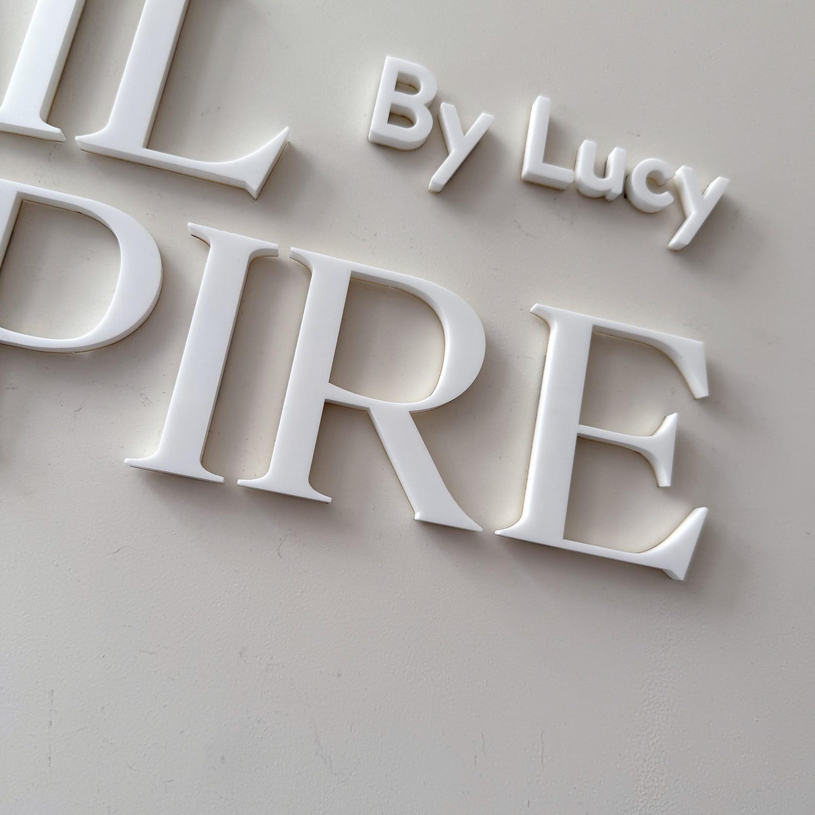 Pink and White 3D Large Wall Sign, Custom Salon Wall Signage, Easy to ...