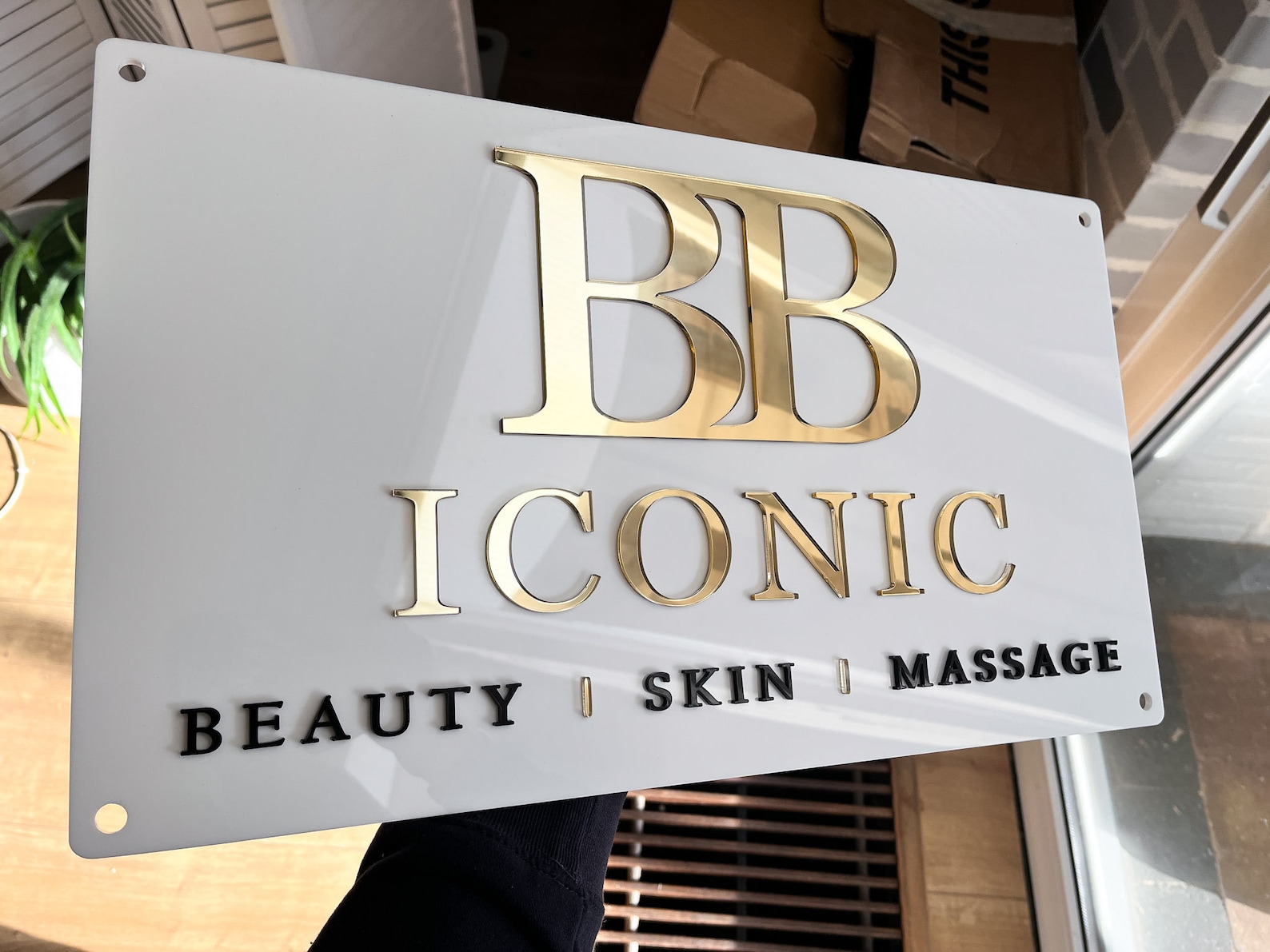 Gold and White Custom Sign for the Wall With All Mounting - Etsy