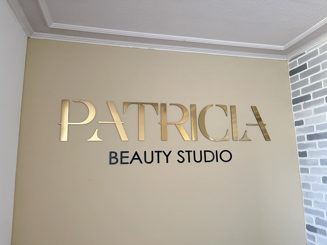 3D Wall Custom Letters, Lobby or Entryway Personalized Salon Sign - Etsy