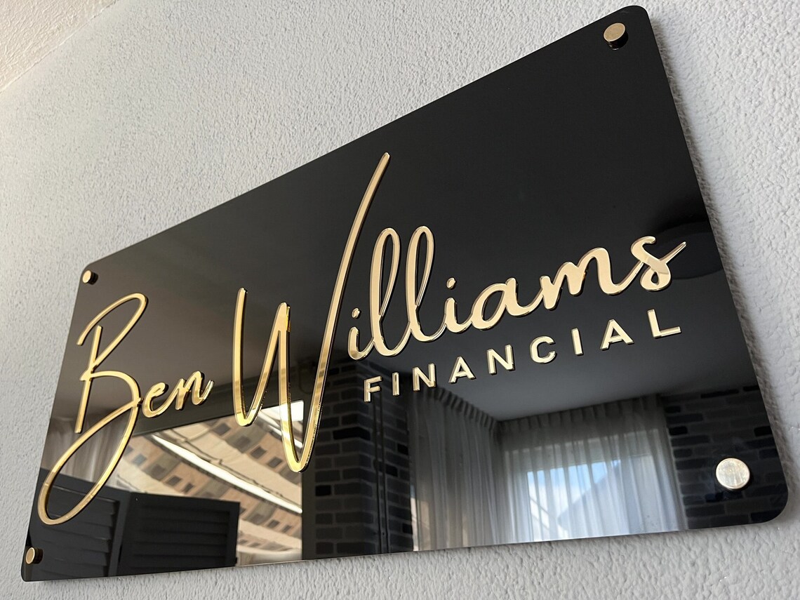 Unique Custom Made Business Sign for Your Company With Stand - Etsy