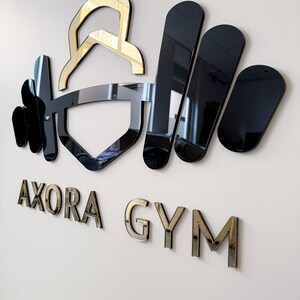 Custom Gym Club Sign, Large Business Sign for Wall, Workout Rooms ...