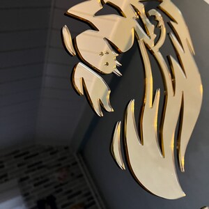 Luxury Custom Acrylic Sign for the Wall, Black Background With Gold ...