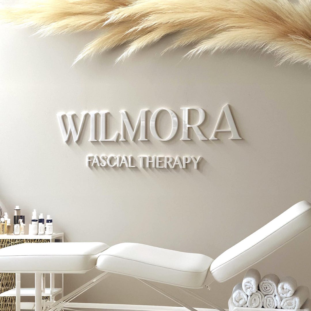 Custom 3D Acrylic Salon Sign | Personalized Beauty Studio Logo Wall ...