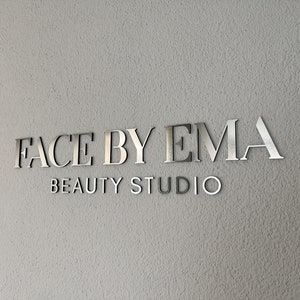 3D Wall Letters for Wall in Brushed Silver Color, Reception or Entryway ...