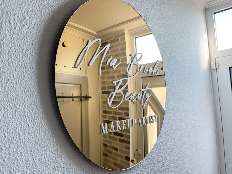 Custom Sign for the Wall With Gold Shiny Look Round Gold - Etsy