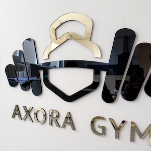 Custom Gym Club Sign, Large Business Sign for Wall, Workout Rooms ...