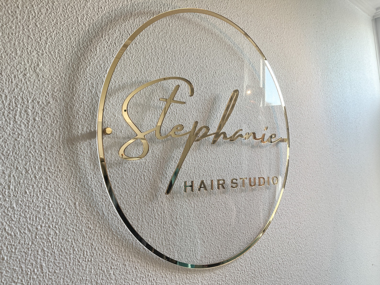 Personalized Transparent Acrylic Business Sign With Golden - Etsy