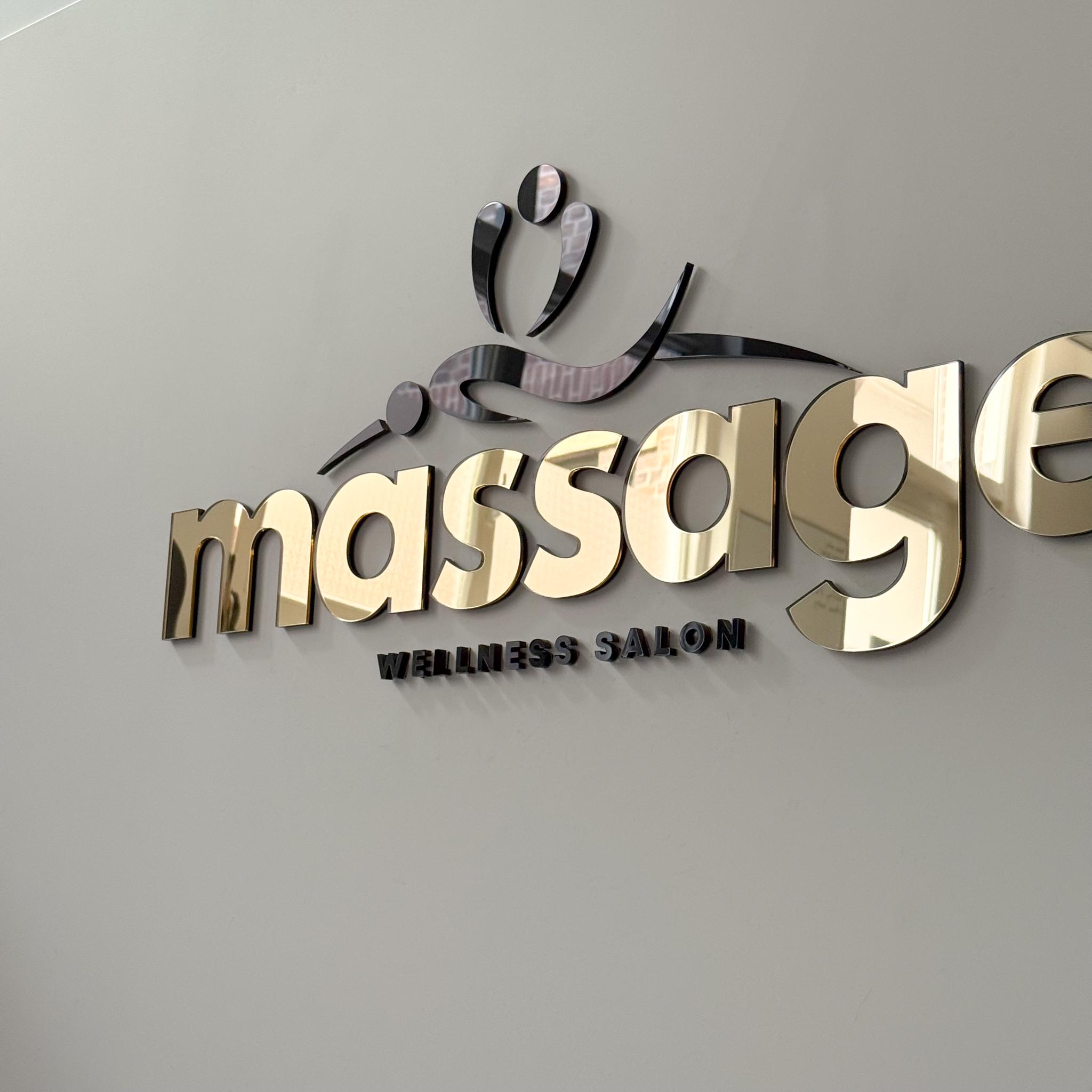 Custom Acrylic Wellness Studio Sign: 3D Mirror Finish, Drill-free ...