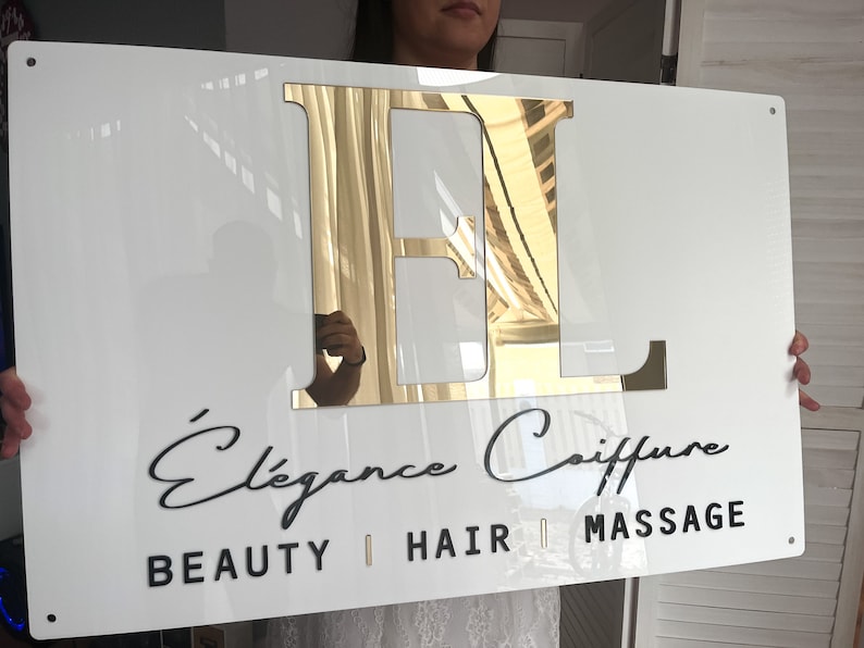 Gold and White Custom Sign for the Wall With All Mounting - Etsy