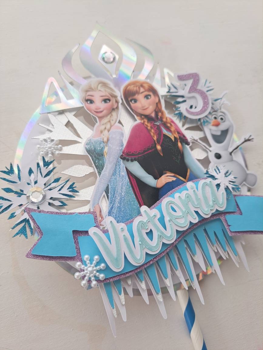 Frozen Cake Topper/ Elsa Topper/ Anna Topper/ Frozen Party - Etsy España