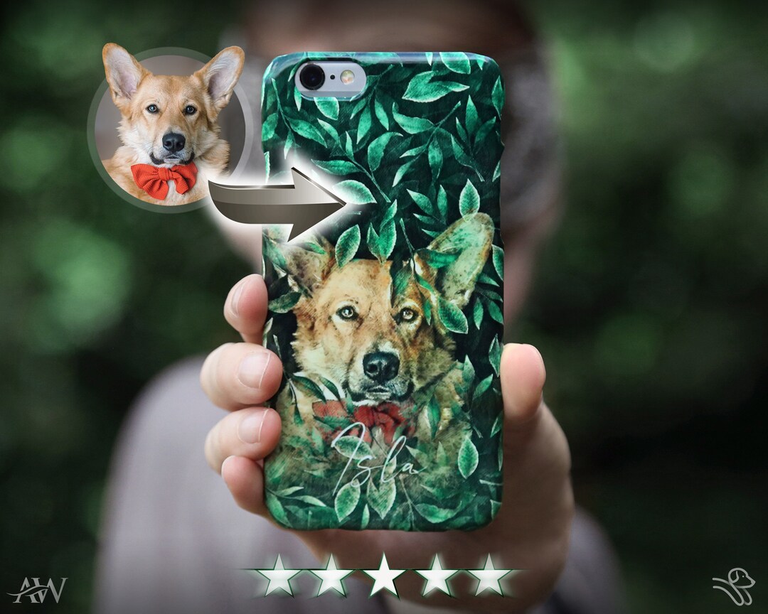 Custom Slim Phone Case, Pet Illustrated Design From Your Photo ...