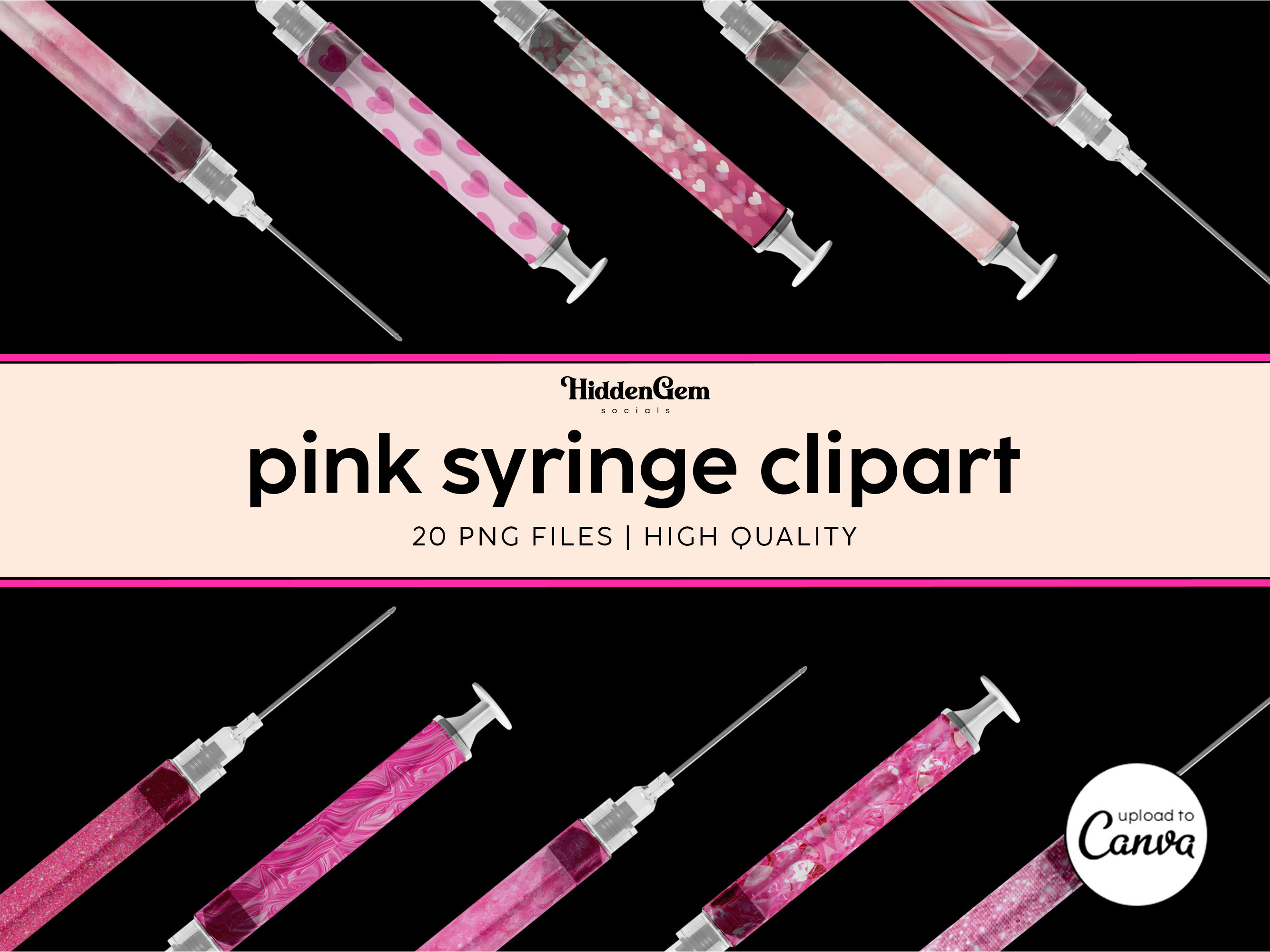 Pink Syringe Clip Art