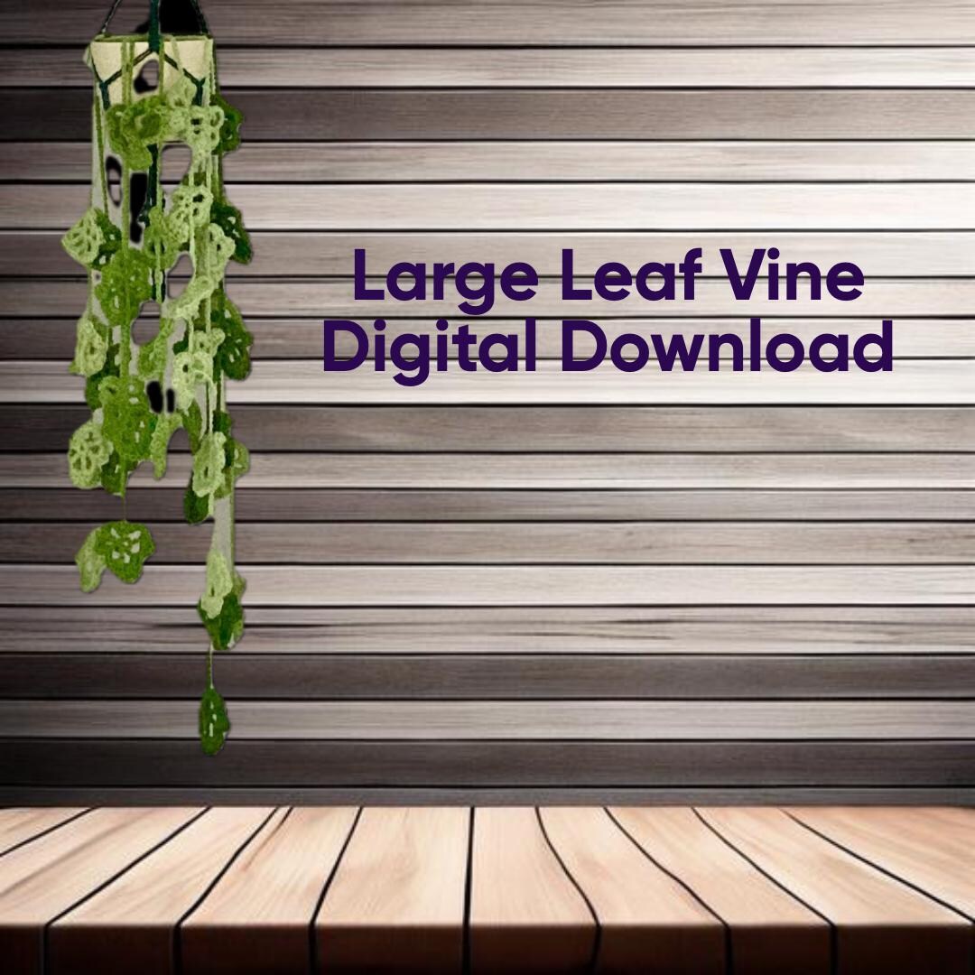 Large Leaf Vine Pattern. Digital Download. Peek a Boo Leaves ...