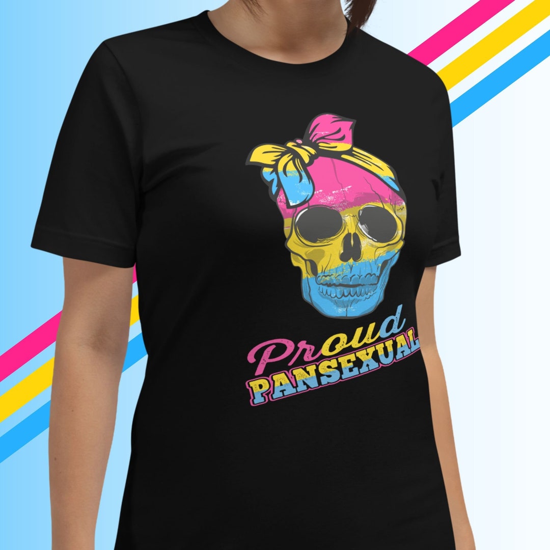 Pansexual Shirt Pan Pride Outfit Pansexual Skull Pan Shirt Pansexual ...