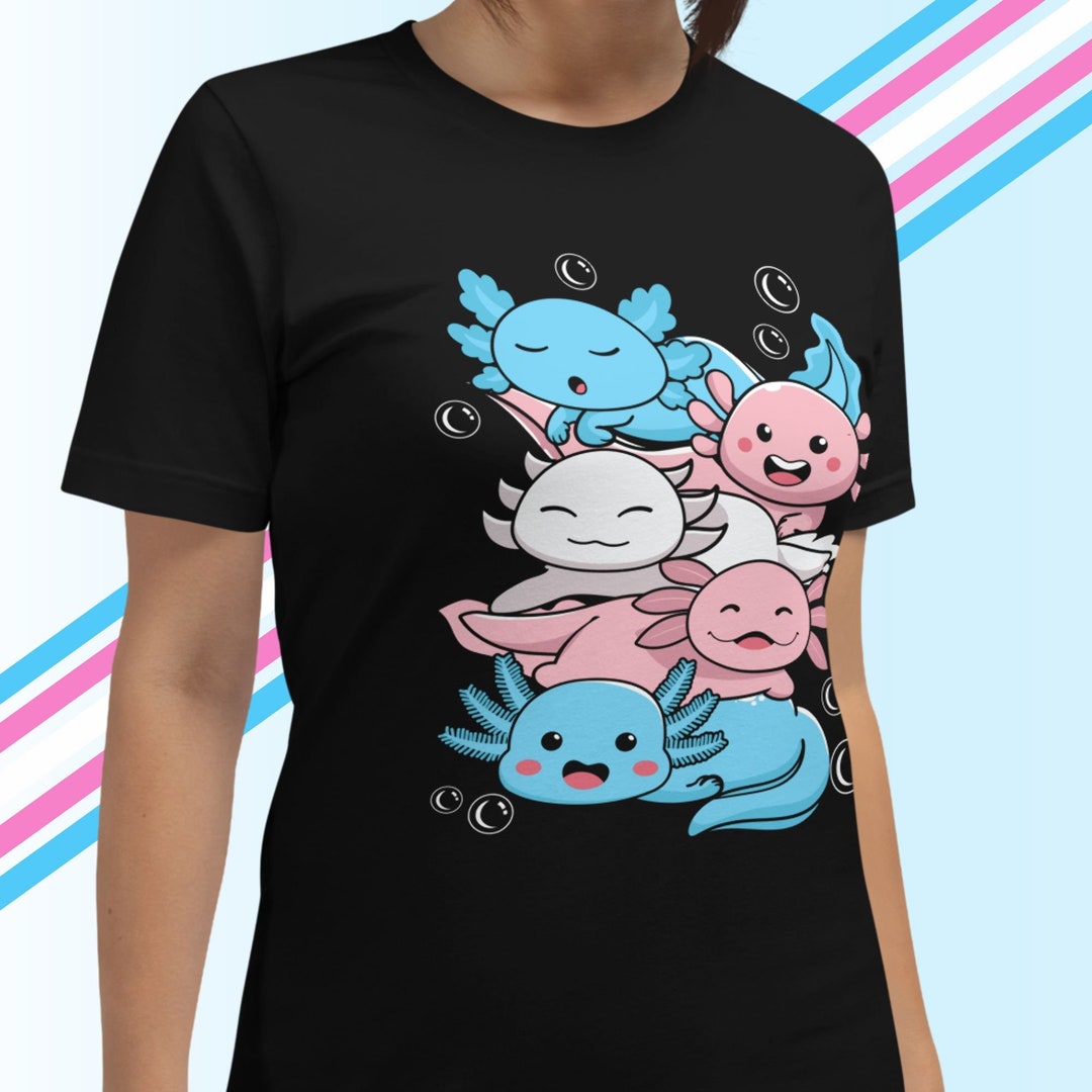 Transgender Shirt Axolotl Trans Pride Outfit Transgender Pride Shirt ...