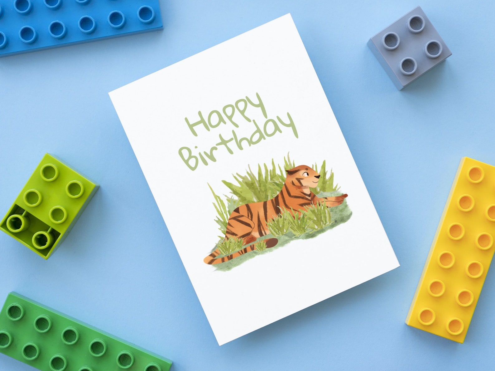 Printable Tiger Birthday Card. Gift for Kids Birthday. Tiger - Etsy