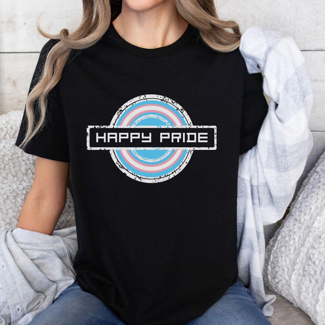 Transgender Shirt Happy Pride Stamp Trans Pride T-shirt LGBT Gift ...