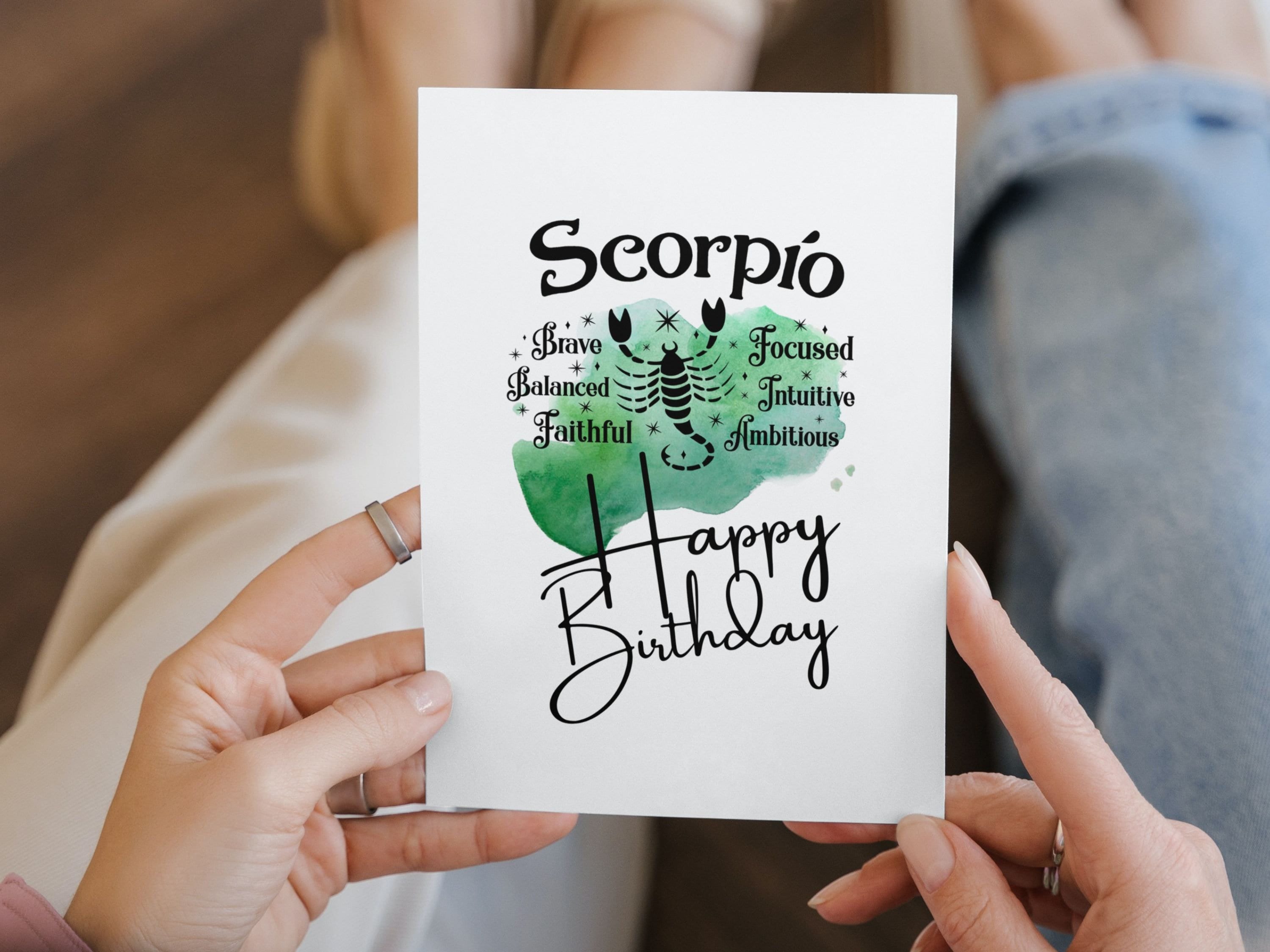 Printable Scorpio Birthday Card. Zodiac Sign Scorpio Birthday - Etsy