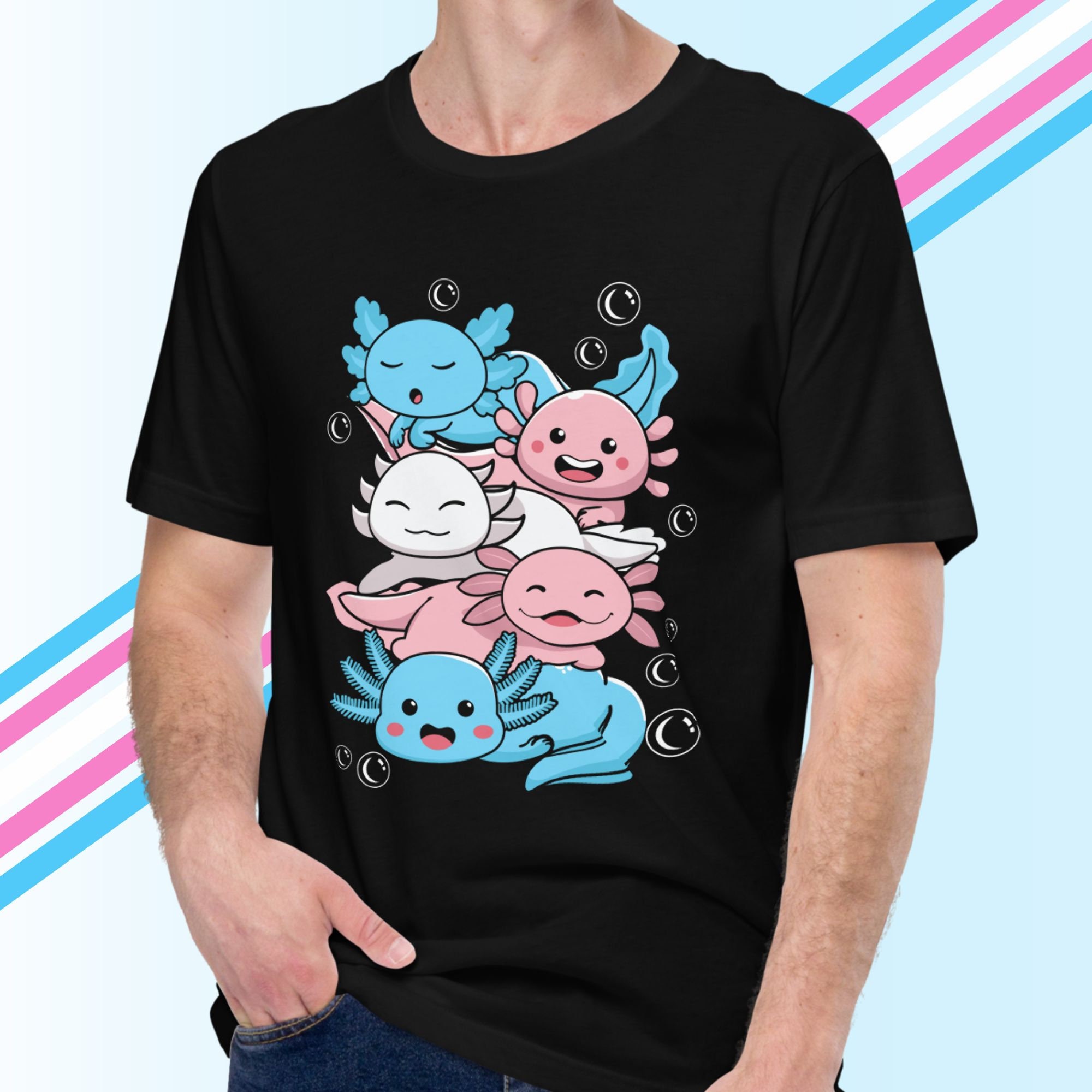 Transgender Shirt Axolotl Trans Pride Outfit Transgender Pride Shirt ...
