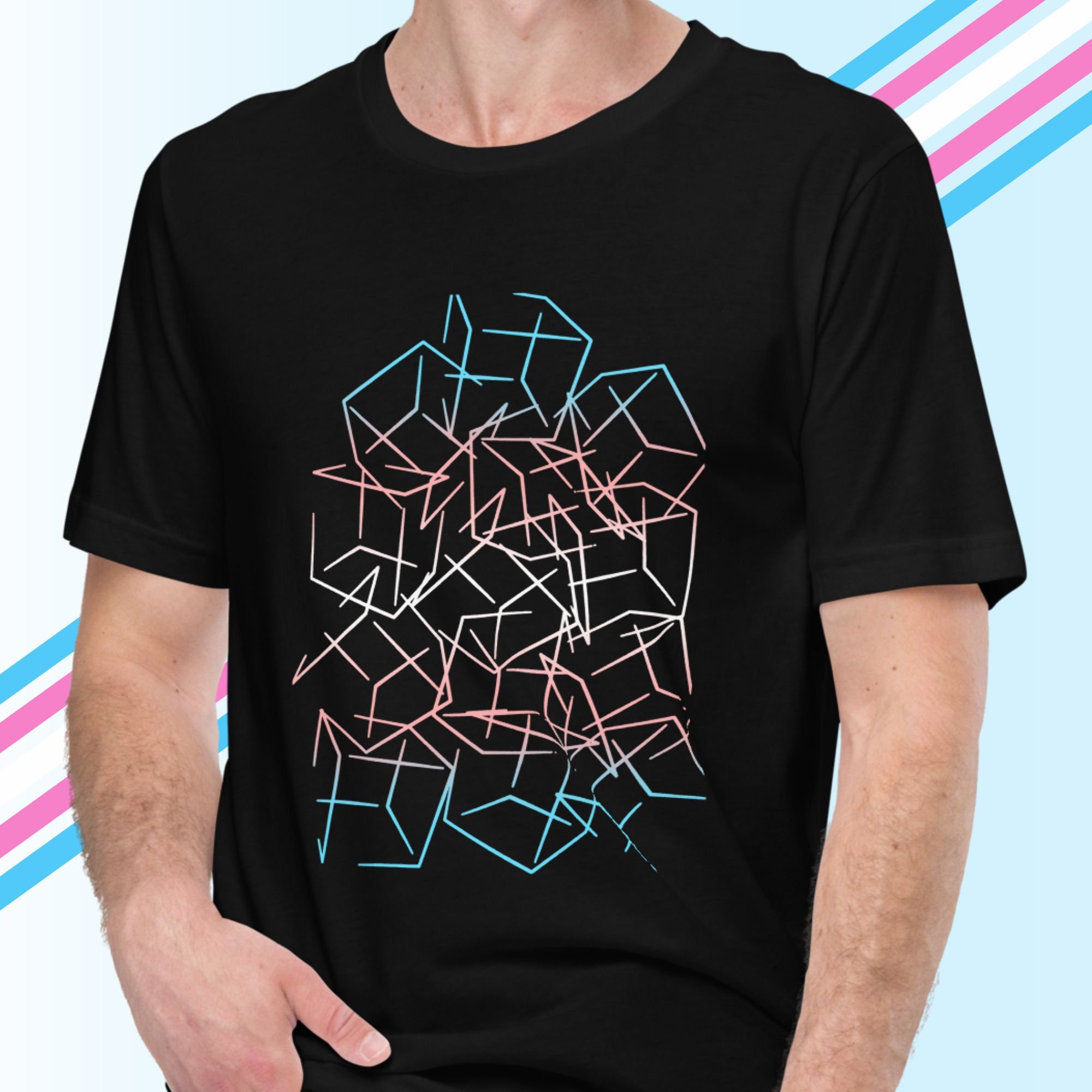 Transgender Shirt Ice Cubes Subtle Pride Shirt Transgender Pride Shirt ...