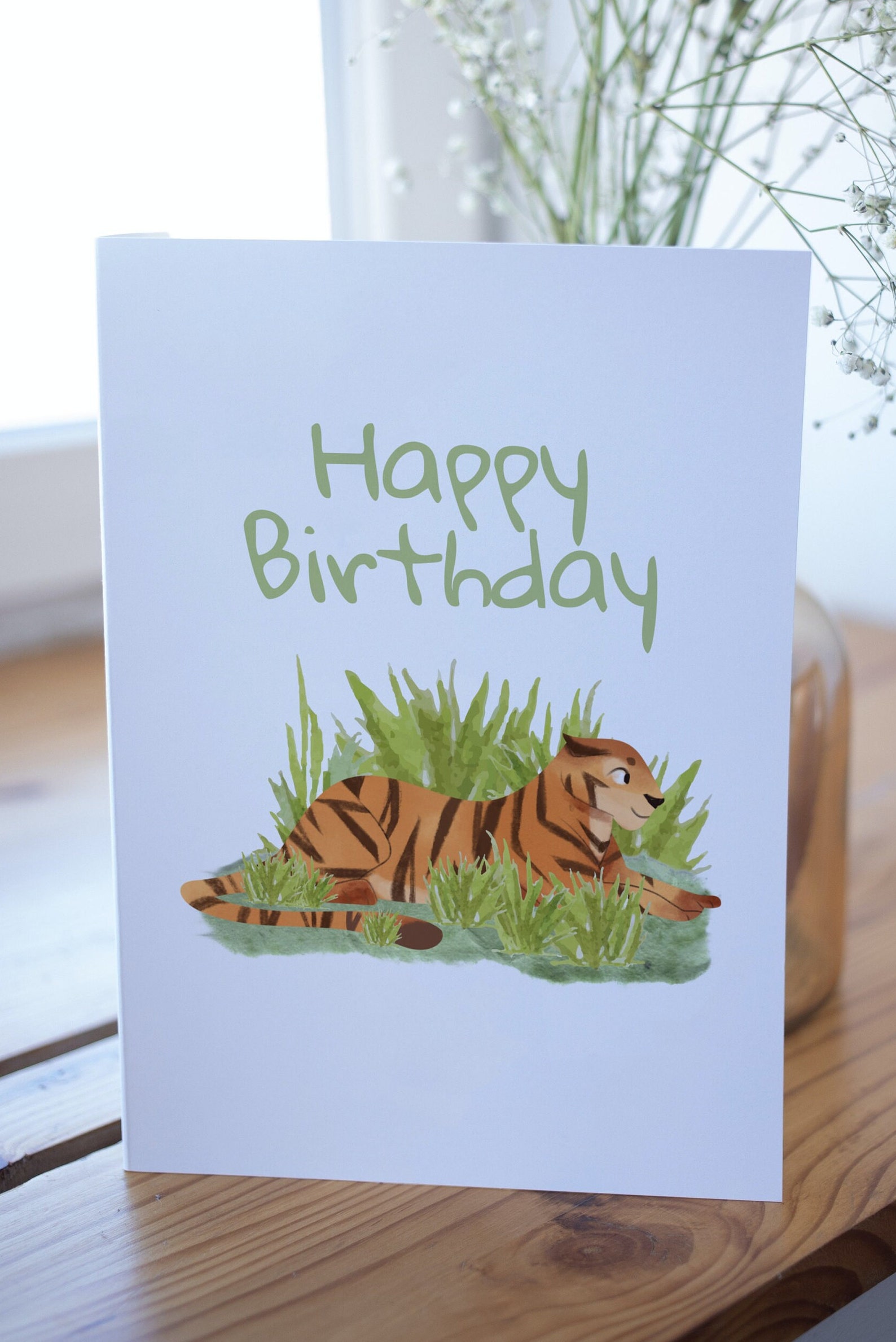 Printable Tiger Birthday Card. Gift for Kids Birthday. Tiger - Etsy