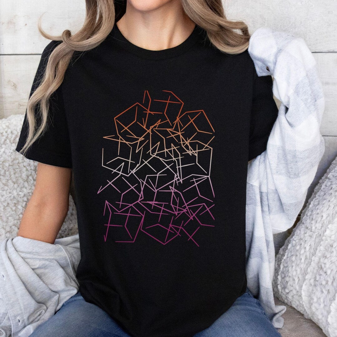 Subtle Lesbian T-shirt Cubes Discreet Pride Shirt Lesbian Clothing ...