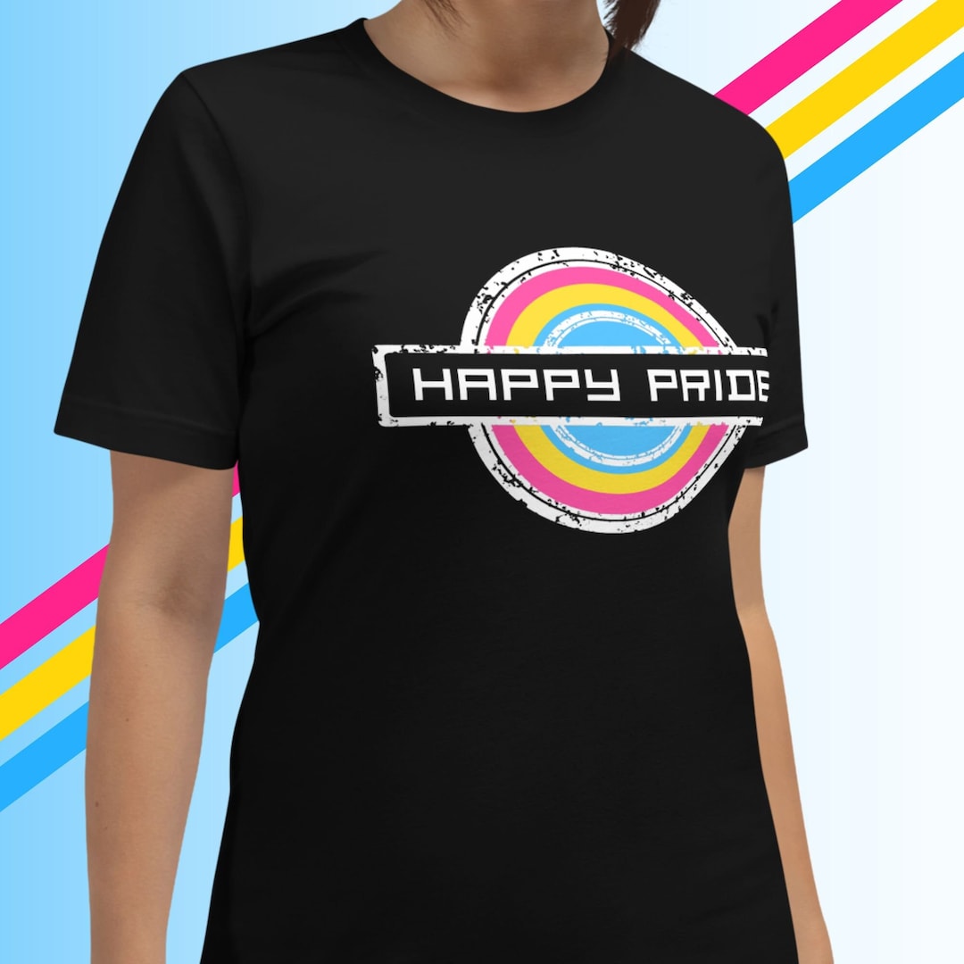 Pansexual Shirt Happy Pride Stamp Pansexual Pride Outfit Pan Pride ...