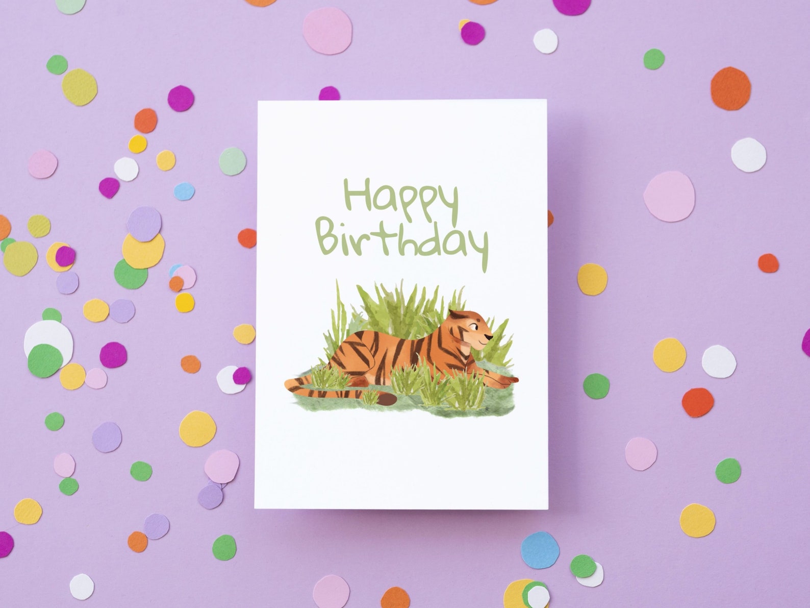 Printable Tiger Birthday Card. Gift for Kids Birthday. Tiger - Etsy