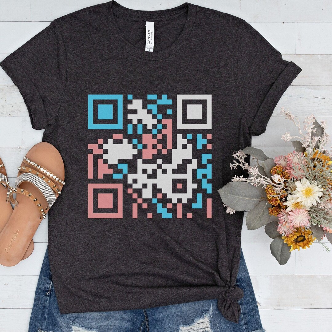 Transgender Shirt QR Code Trans Pride T-shirt MTF Clothing FTM Gift ...