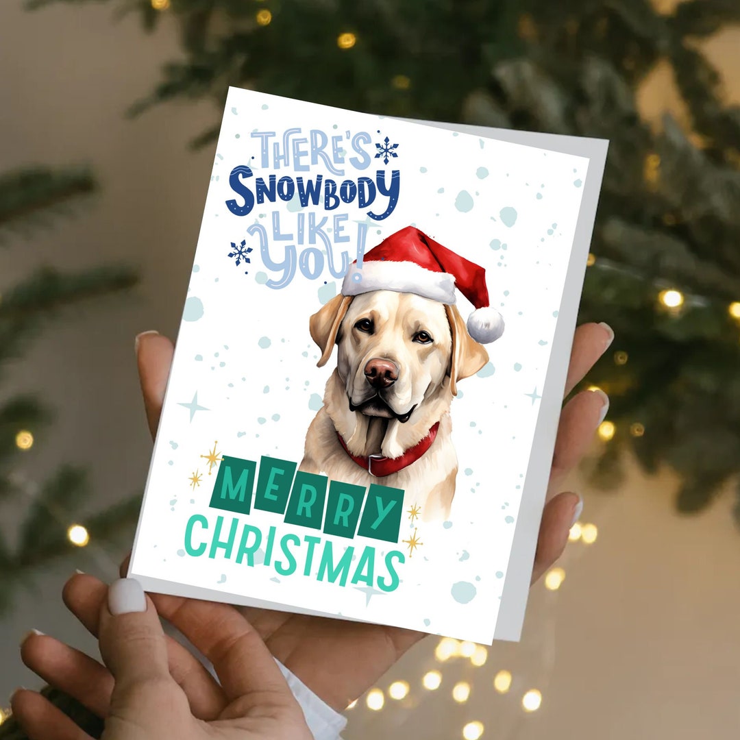 Printable Labrador Christmas Card 5x7 Instant Print Labrador Mom Gift ...