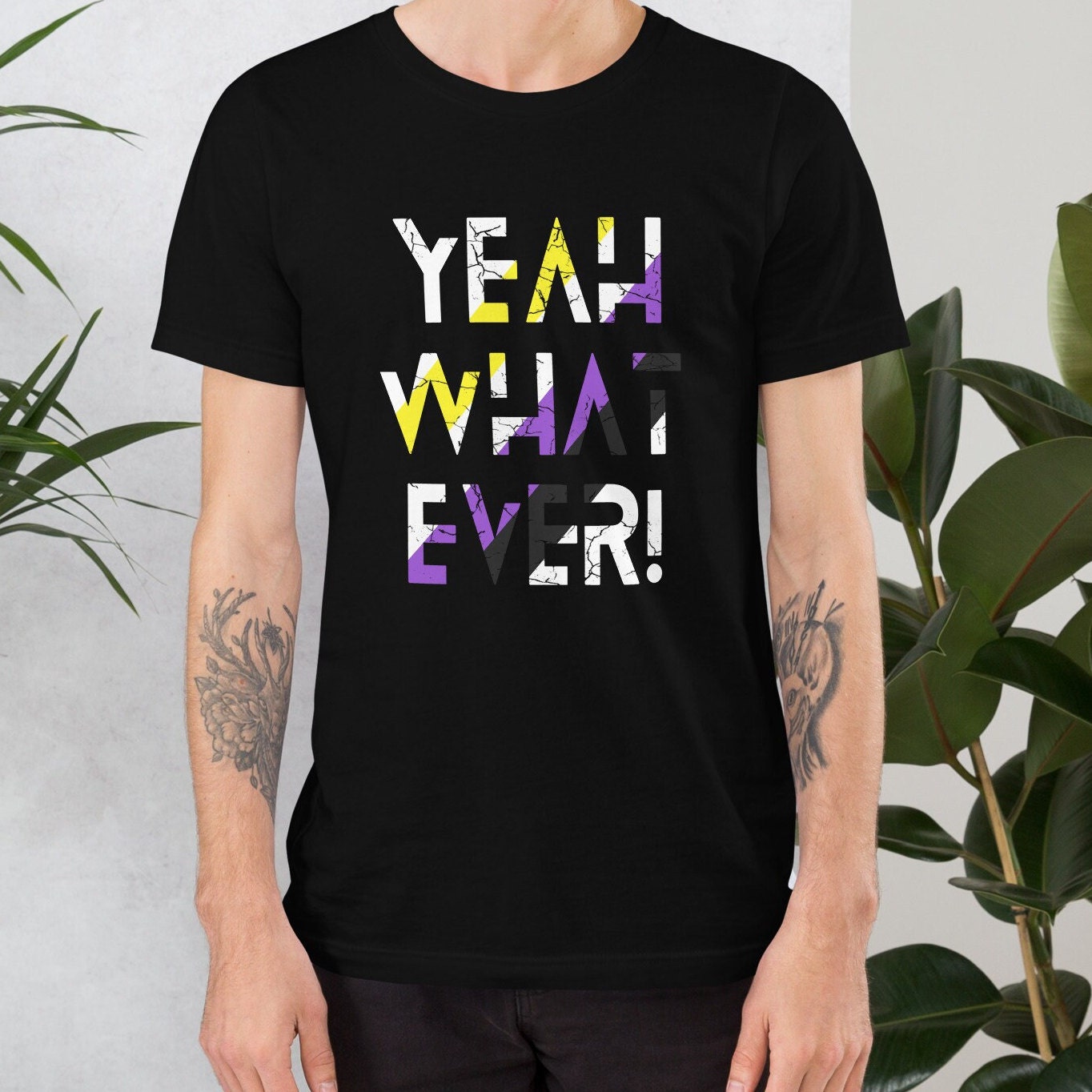 Nonbinary Shirt Yeah Whatever Nonbinary Pride Shirt Enby Pride Outfit Queer Pride Nonbinary Gift ...
