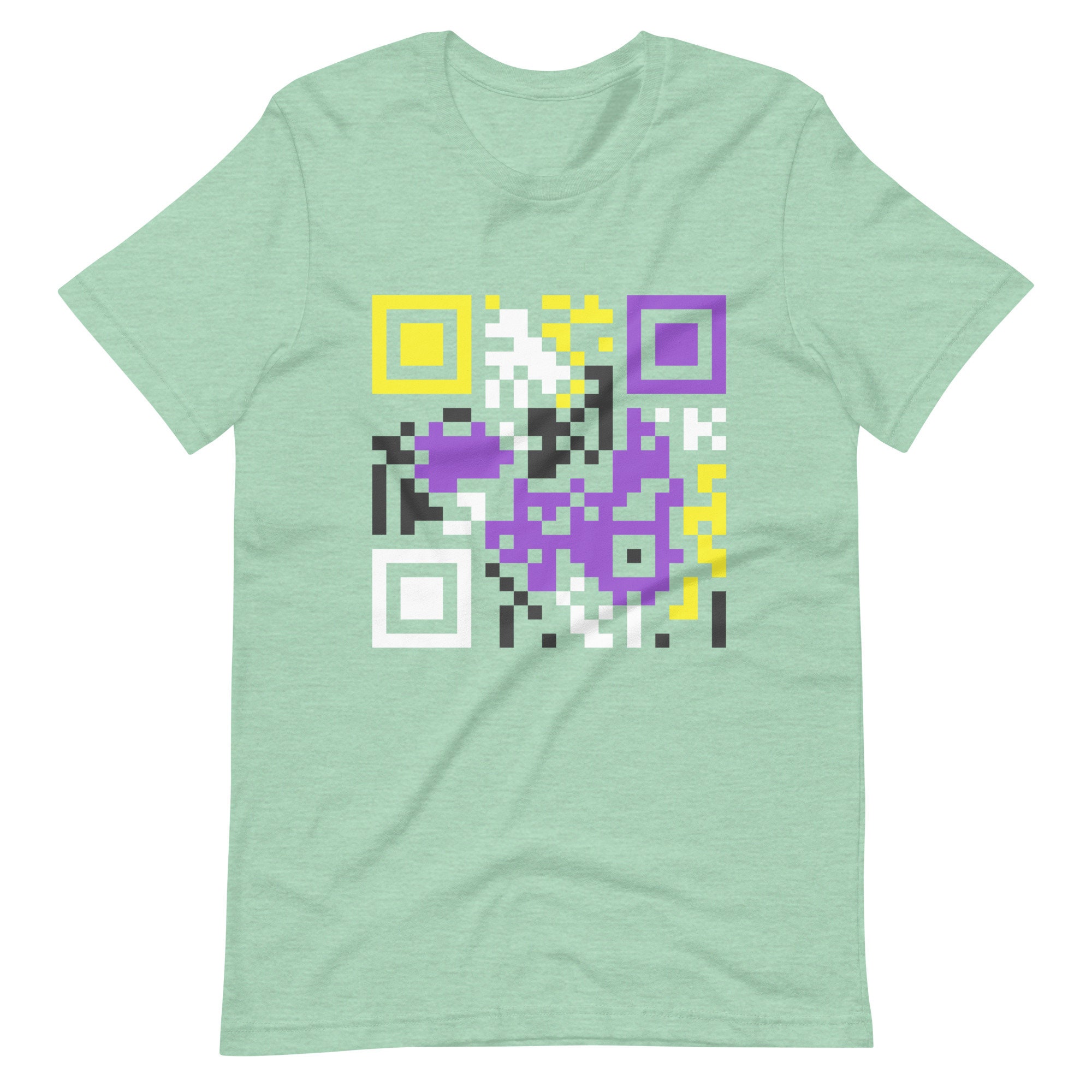 Nonbinary Shirt QR Code Nonbinary Pride Shirt Queer Pride Outfit Nonbinary Gift Enby Pride Month ...