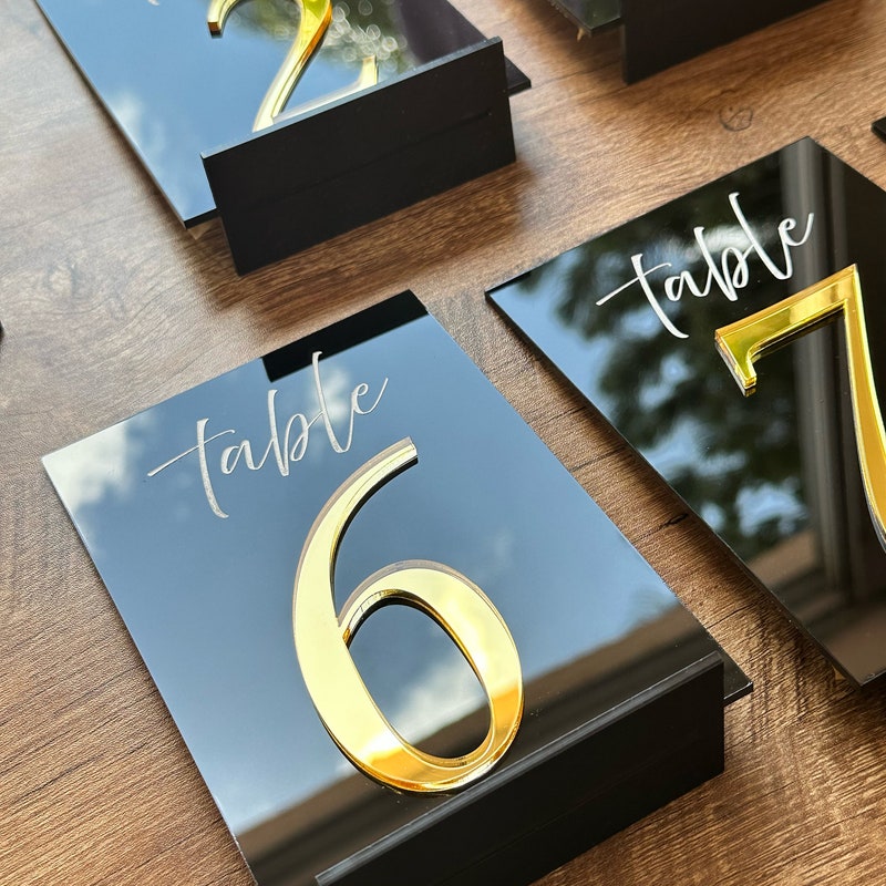 Gold Acrylic Numbers - Etsy