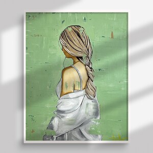 Original Woman Back Oil Painting on Canvas: Minimalist Bedroom Decor - Etsy