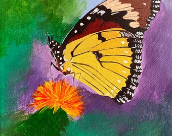 Butterfly Preppy Painting - Etsy