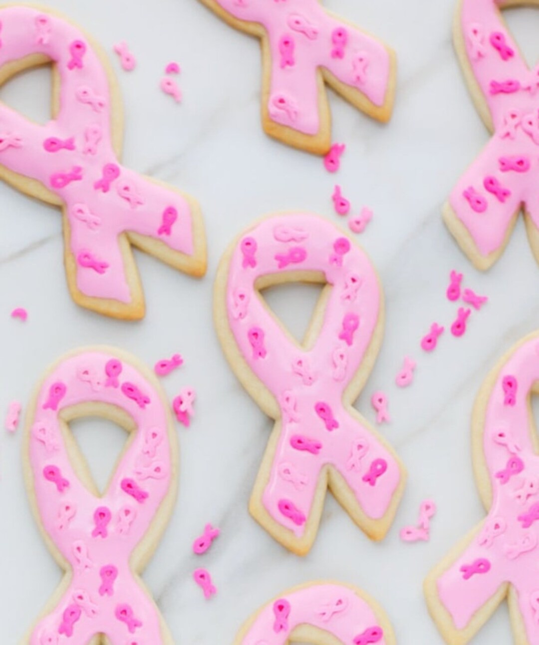 Breast Cancer Awareness Ribbon Cookies. - Etsy