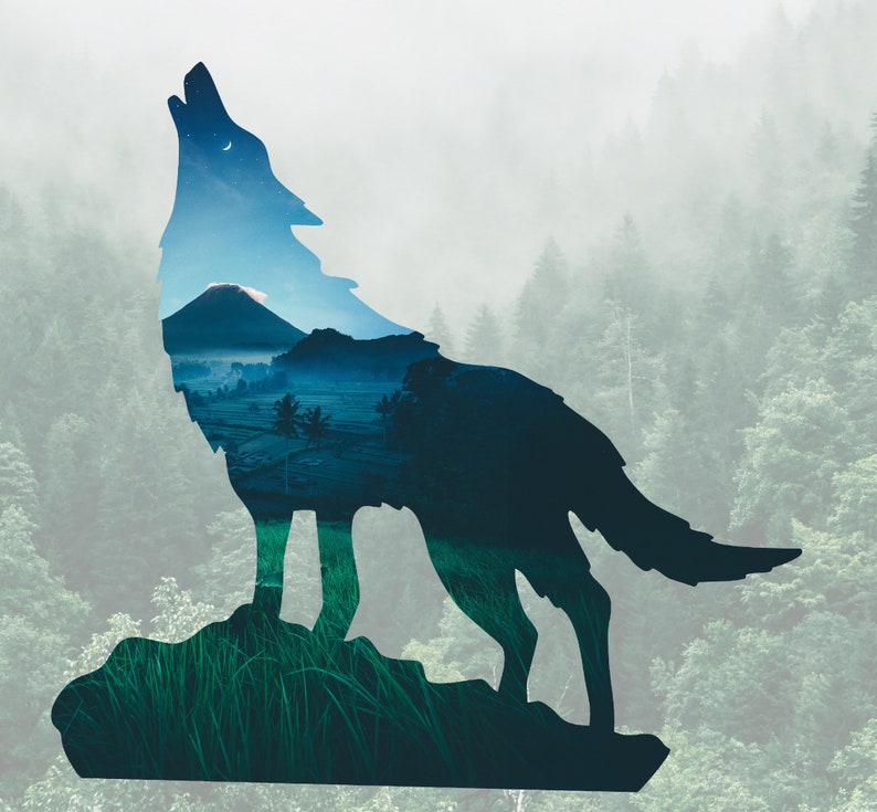 Digital Howling Wolf Graphic: PNG Digital Download for Use on T-shirts ...