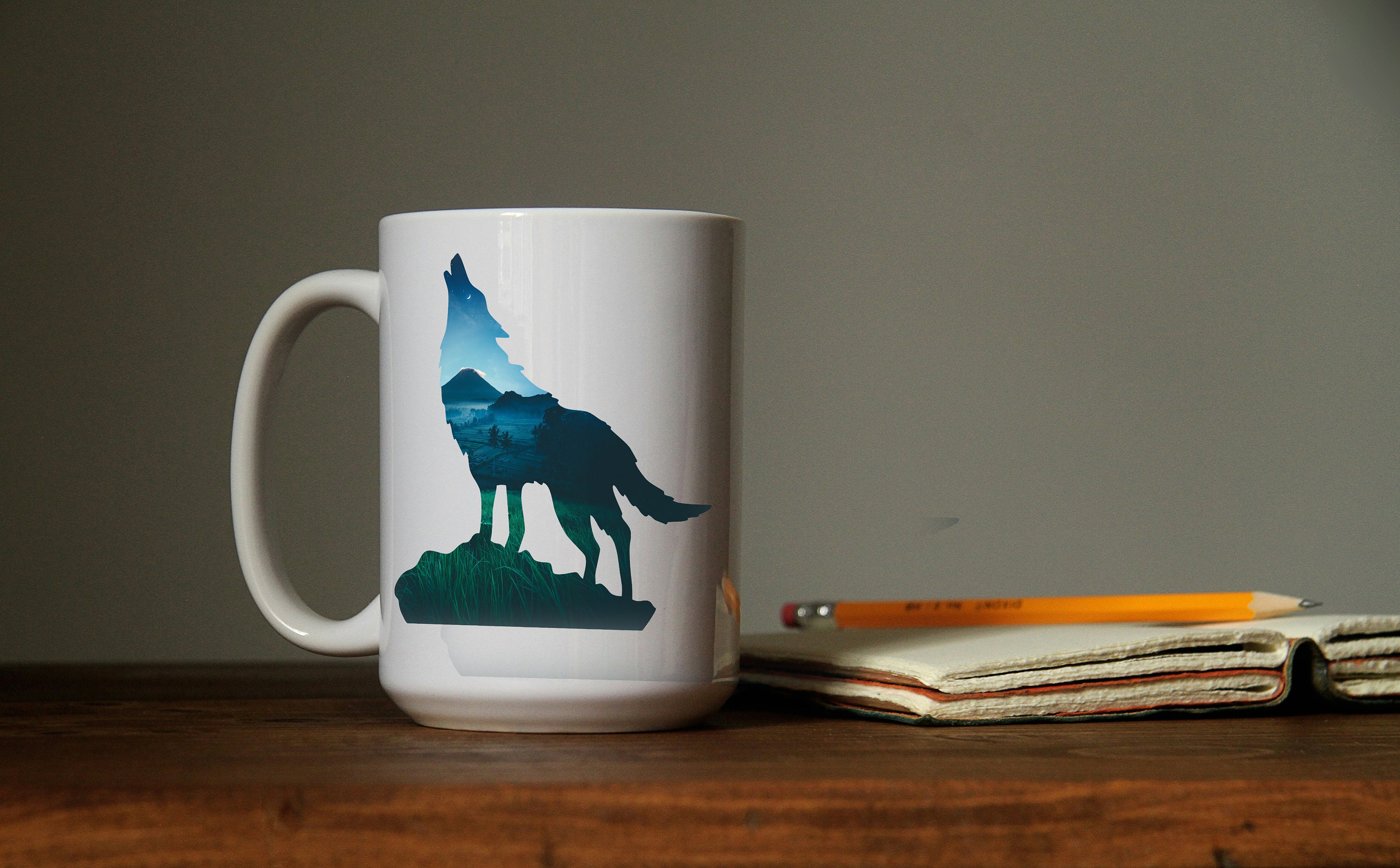 Digital Howling Wolf Graphic: PNG Digital Download for Use on T-shirts ...