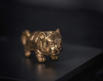 Silver Tiger Statue - Etsy